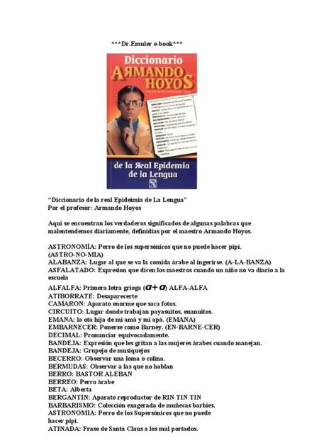 Diccionario Humorístico De Armando Hoyos Pdf Arte