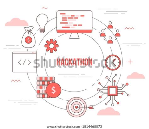 Hackathon Technology Concept Icon Set Template Stock Vector Royalty Free 1814465573 Shutterstock