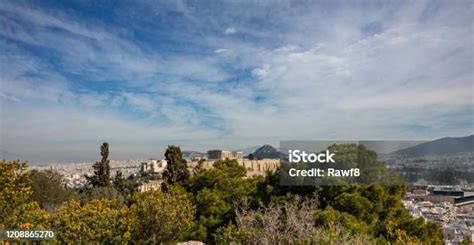 아테네 그리스 필로파포스 힐의 아크로폴리스와 파르테논 신전 0명에 대한 스톡 사진 및 기타 이미지 0명 건물 외관 건축 Istock