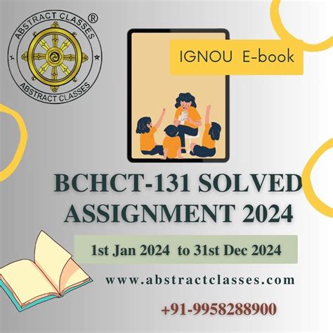 Ignou Bchct 131 Solved Assignment 2024 Bsc Cbcs Chemistry Abstract