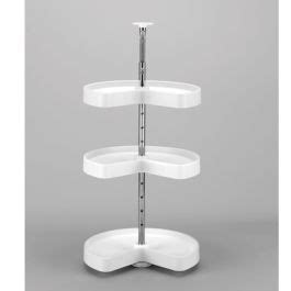 Rev A Shelf Lazy Daisy Kidney Polymer Shelf Set Hdwre