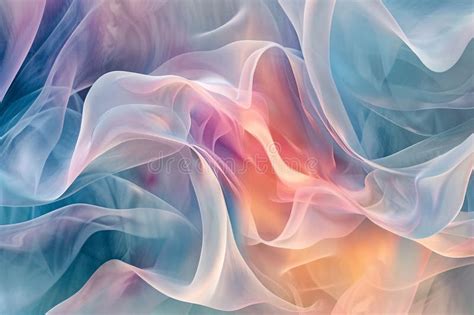 Whimsical Abstract Composition Swirling Pastel Gradients Flowing