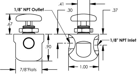 18″ Brass Push Button Valve For Co2 Push Button Valves Alpine Echo