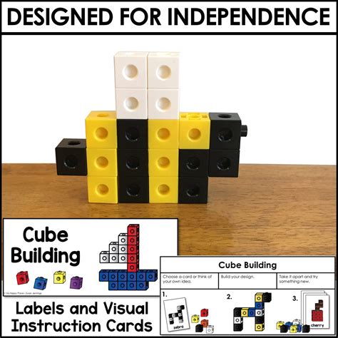 Snap Cube Building Cards Fine Motor Skills Task Boxes My Happy