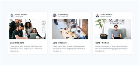React Cards Tailgrids