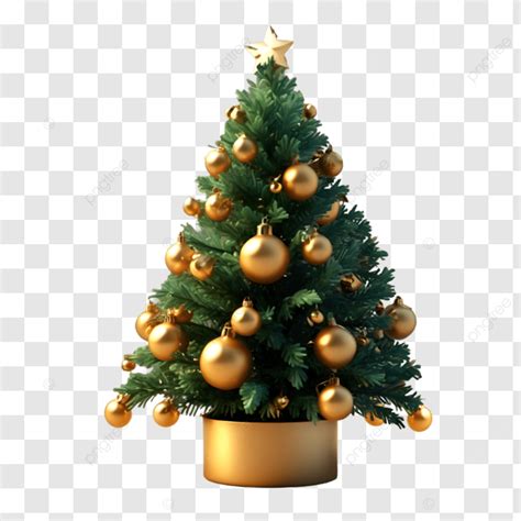 황금 공 장식으로 3d 크리스마스 트리 크리스마스 공 크리스마스 트리 3d Png 일러스트 및 이미지 에 대한 무료 다운로드 Pngtree