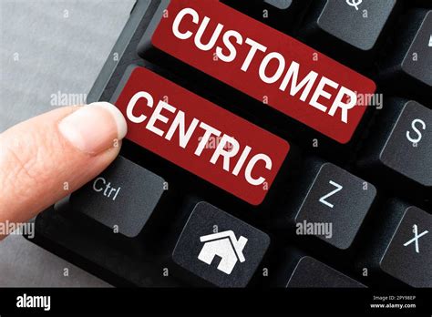 Conceptual Caption Customer Centric Concept Meaning Process Of Looking After Customers To