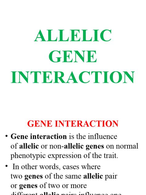 Allelic Gene Interaction Download Free Pdf Dominance Genetics