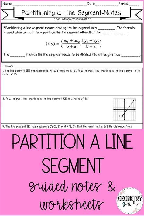Partitioning Line Segments Worksheet Answers At Edna Mondragon Blog