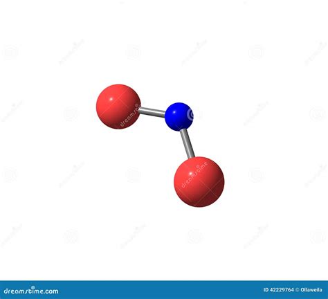 Nitrogen Dioxide Molecular Structure Isolated On White Stock Illustration Illustration Of