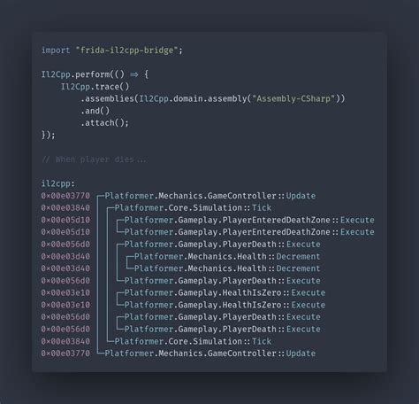 Github Vfsfitvnmfrida Il2cpp Bridge A Frida Module To Dump Trace