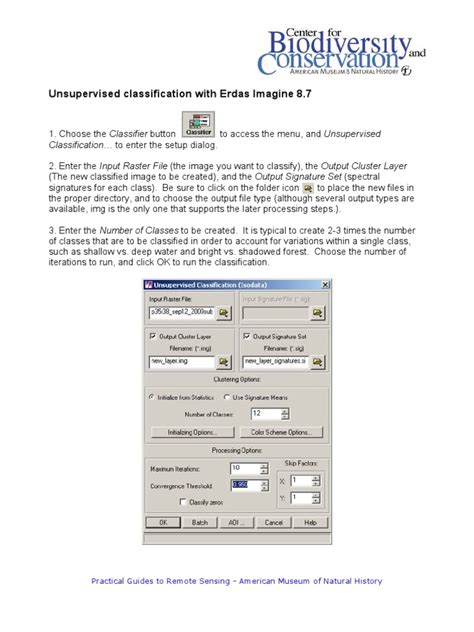 unsupervised class erdas low pdf