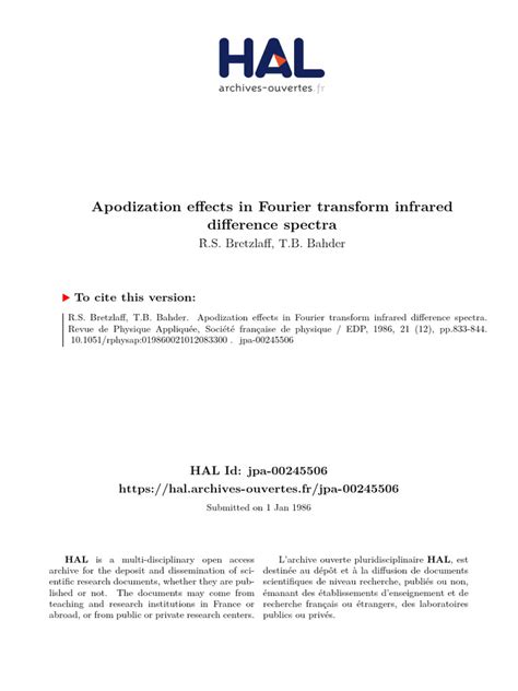 Apodization Effects In Fourier Transform Infrared Difference Spectra