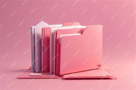 Premium Ai Image 3d Folder And Paper For Management Multimedia File Document Efficient Work On