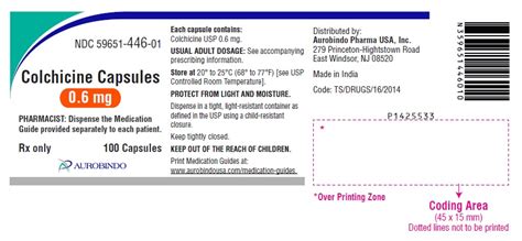 Colchicine Package Insert Prescribing Information Moa