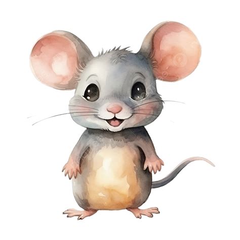 Watercolor Rat Cute Cartoon Cute Clipart Rat Clipart Cartoon Clipart