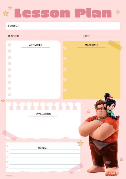 Wreckit Ralph Lesson Plan Premium Disney Template