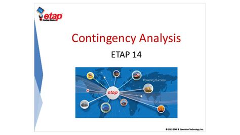 Contingency Analysis Transmission Network Analysis Etap