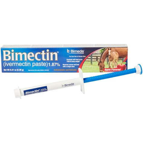 Out Of Stock Bimeda Bimectin Paste 187 Horse Supplement 021 Oz