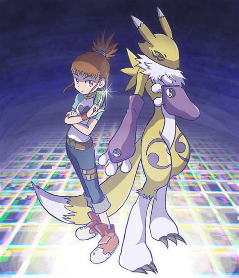 Renamon And Makino Ruki Digimon And More Drawn By Seras Danbooru