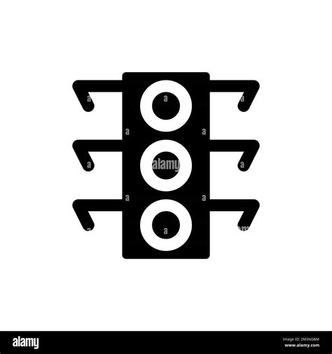 traffic light black glyph ui icon stock vector image and art alamy