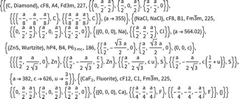 Working With Crystal Structures—wolfram Language Documentation