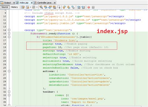 Pagination Jtable Jsp Servlet Jquery Java Web Next Previous Goto Page