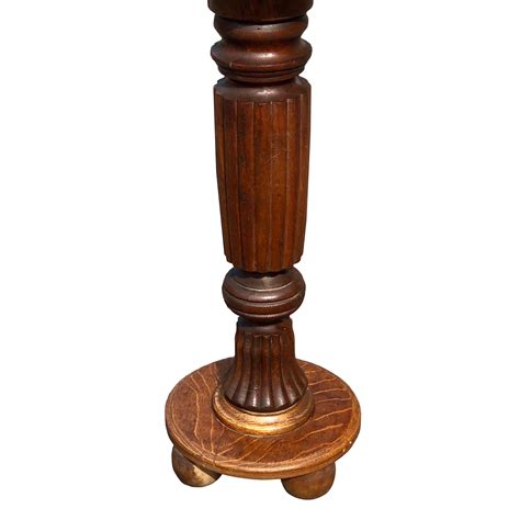 Antique Victorian Quartersawn Oak Carved Plant Stand Pedestal Scranton Antiques