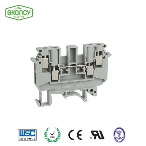 DIN Rail Terminal Block Spring Ground Terminal Connector China Electrical Connectors And Cable
