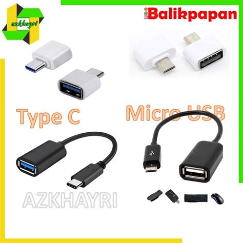 Jual Usb Otg Type C Micro Usb Kabel Non Kabel Otg Shopee Indonesia