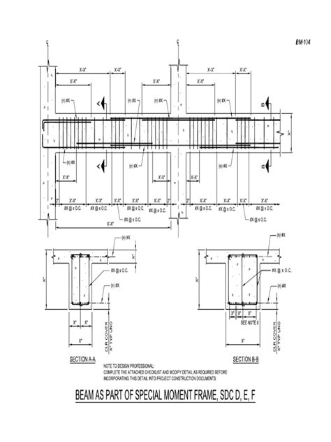 Checklist For Design Requirements Of Beams In Special Moment Frames Pdf Beam Structure