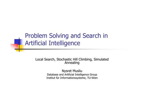Pdf Problem Solving And Search In Artificial Intelligence€¦ · How To