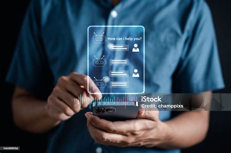 컴퓨터 스마트 지능에서 챗봇을 사용하는 사업가 Aichat Gpt 채팅 Ai 인공 지능 Openai에 의해 개발 생성 미래 기술