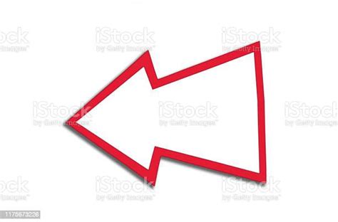 흰색 배경에 격리 된 빨간색 화살표 의 형태로 연설 거품 복사 공간 화살표에 대한 스톡 사진 및 기타 이미지 화살표 개념 거리표식 Istock