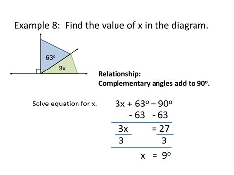 Solving For Complementary Angles