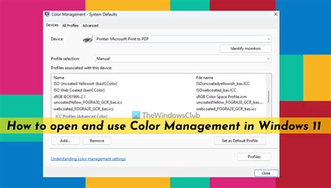 Color Management In Windows 11 Step By Step Guide