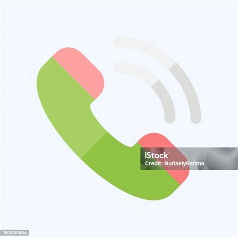 아이콘 호출 통신 기호와 관련이 있습니다 플랫 스타일 심플한 디자인 편집 가능 간단한 일러스트레이션 감소에 대한 스톡 벡터 아트