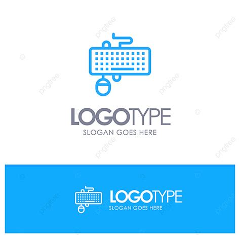 Device Interface Keyboard Mouse Obsolete Blue Outline Logo W Background Business Button Png