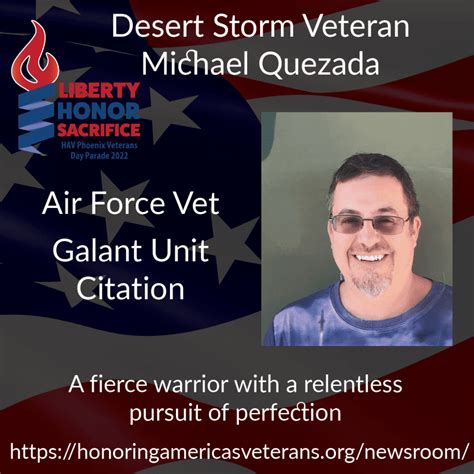 Michael Quezada Is Desert Storm Veteran Grand Marshal Honoring