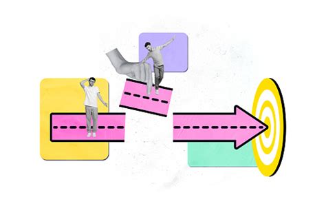 콜라주 크리 에이 티브 일러스트 블랙 화이트 필터 두 남자 무서운 충격 스트레스 생각 큰 손 부러진 도로 대상 목표 전용 배경 35 39세에 대한 스톡 사진 및 기타 이미지