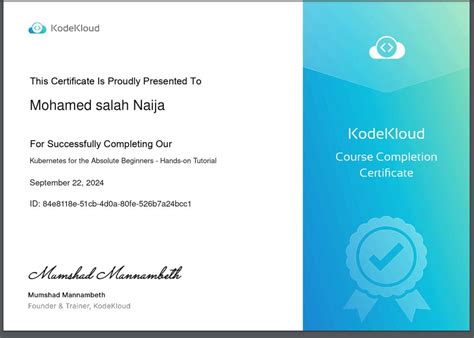 Mohamed Salah Naija On Linkedin Kubernetes Certification