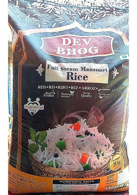 Indian White Dev Bhog Full Steam Monsoori Rice Pp Bag High In Protein
