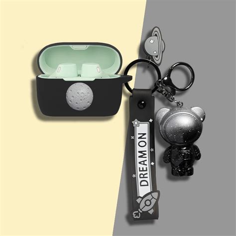 Jabra Elite 5 Case Cartoon Burger Keychain Pendant Jabra Elite 4 Silicone Soft Case Protective