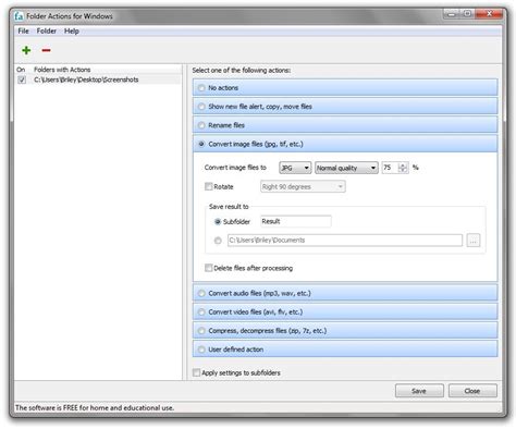 Windows Folder Actions Allows You To Automate Various Tasks By