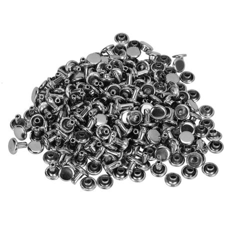 Homemaxs 100 Pcs Binder Rivets Scrapbook Stickers Scrapbooking Clips Silver