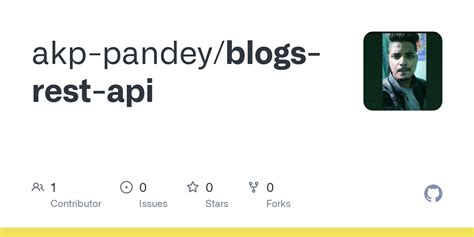 Github Akp Pandey Blogs Rest Api