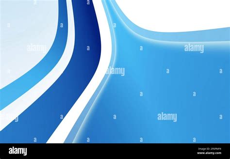 Blue Lines Abstract Flexible Background Curved Stripes Of Different