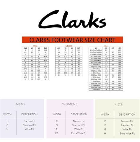 Clarks Shoe Size Chart Chart Reading Skills