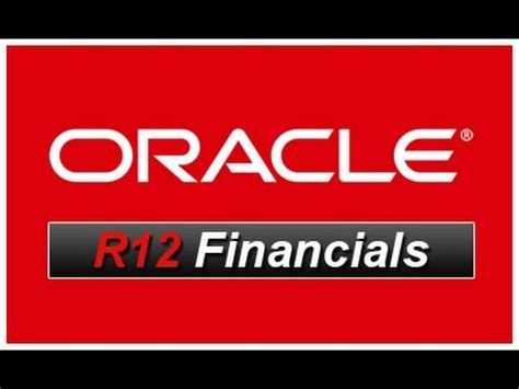 Oracle Apps R12 Financials Online Training Youtube