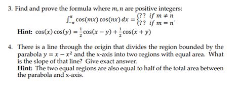 Solved 3 Find And Prove The Formula Where M N Are Positive Chegg Com